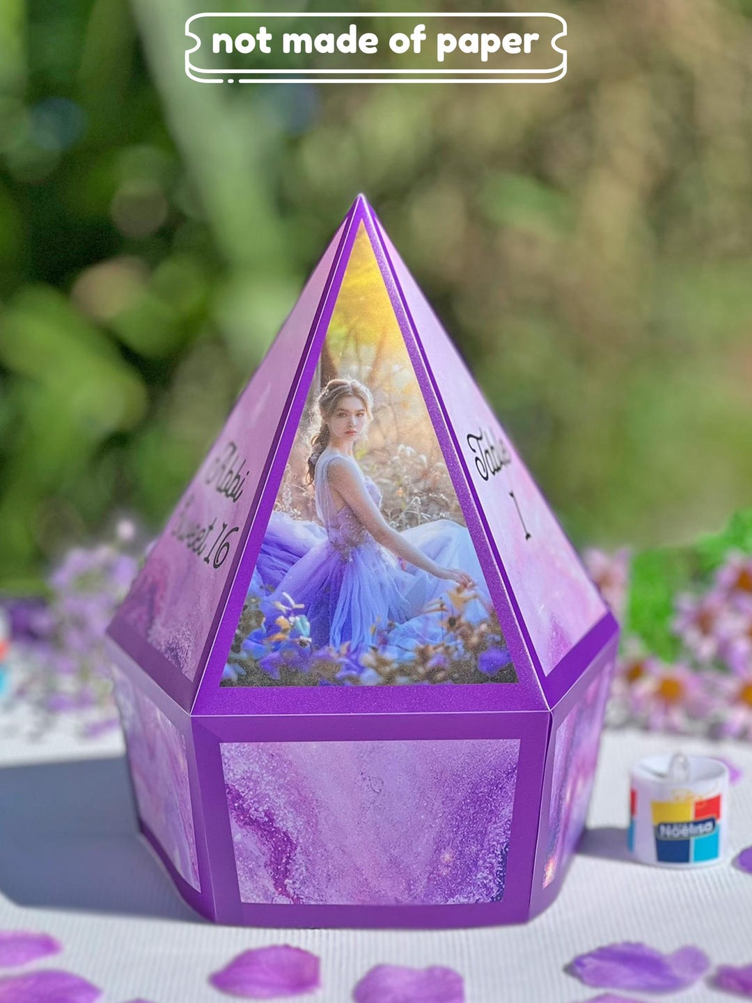 Custom Photo Table Number, Centerpiece Luminaria, Diamond Shape Lantern ...