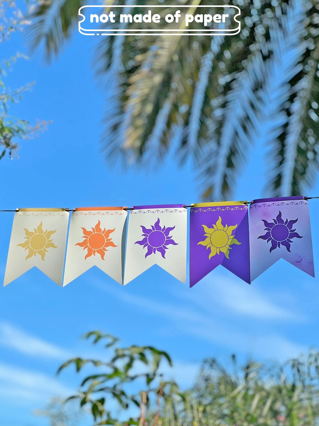 Custom Tangled Flag Sun Birthday Banner, Waterproof Flag, Tangled Sun ...