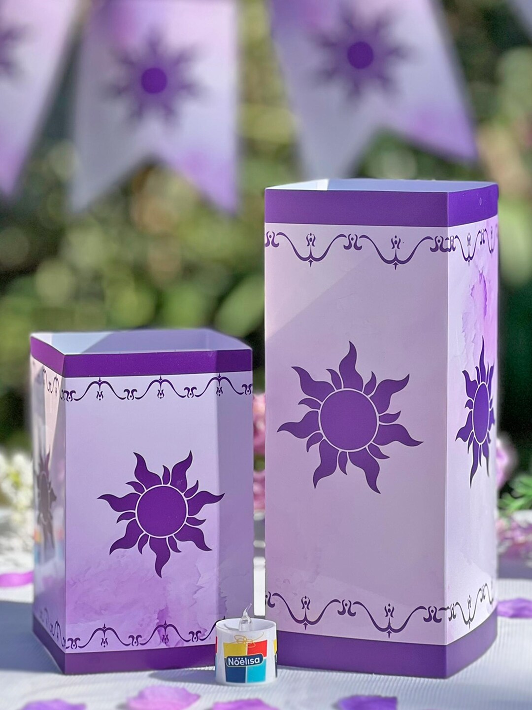 Rapunzel Luminaries, Tangled Luminary Table Center, Square Fairytale ...