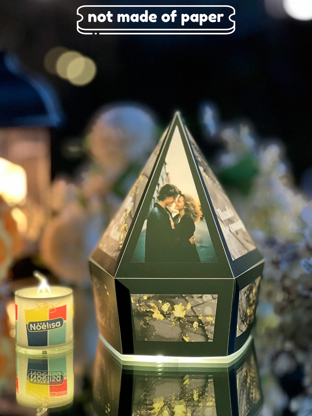 Set of 10 Personalized Light Gift for Guest With Image, Custom ...