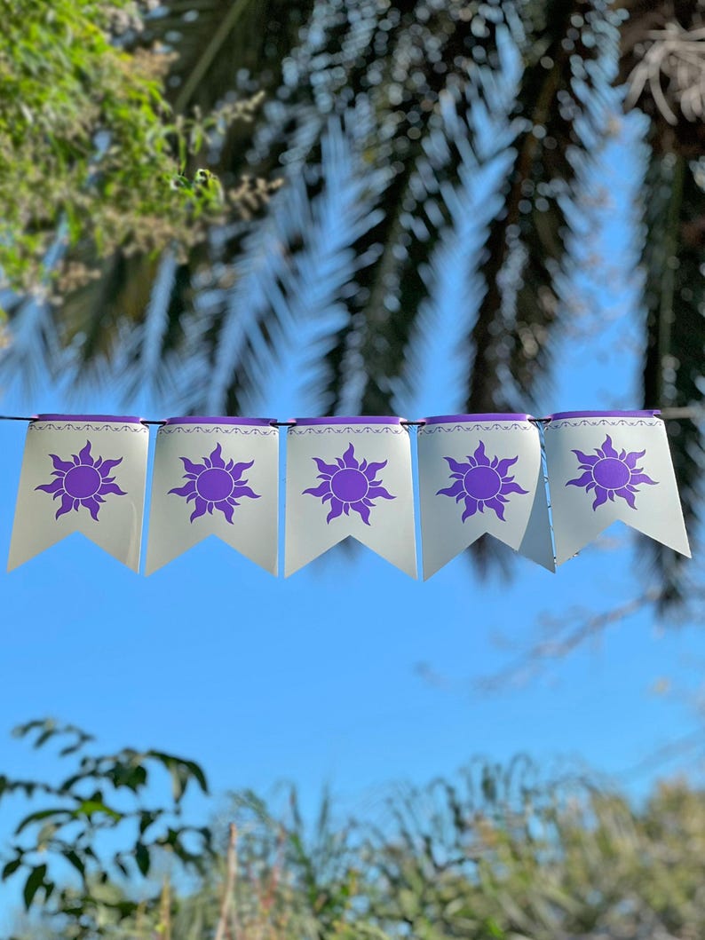 Custom Tangled Flag Sun Birthday Banner, Waterproof Flag, Tangled Sun ...