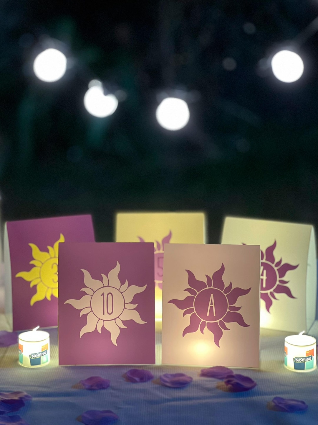 Tangled Table Number Lanterns: Rapunzel Wedding Decorations, Set of 10 ...