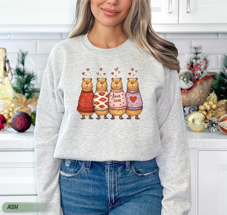 Capybara Valentine Day Sweatshirt Capybara Lover Gift - Etsy UK