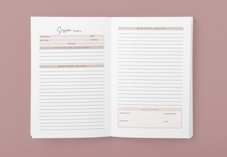 Therapist Notebook for Session Notes – Personalized Therapy Progress ...