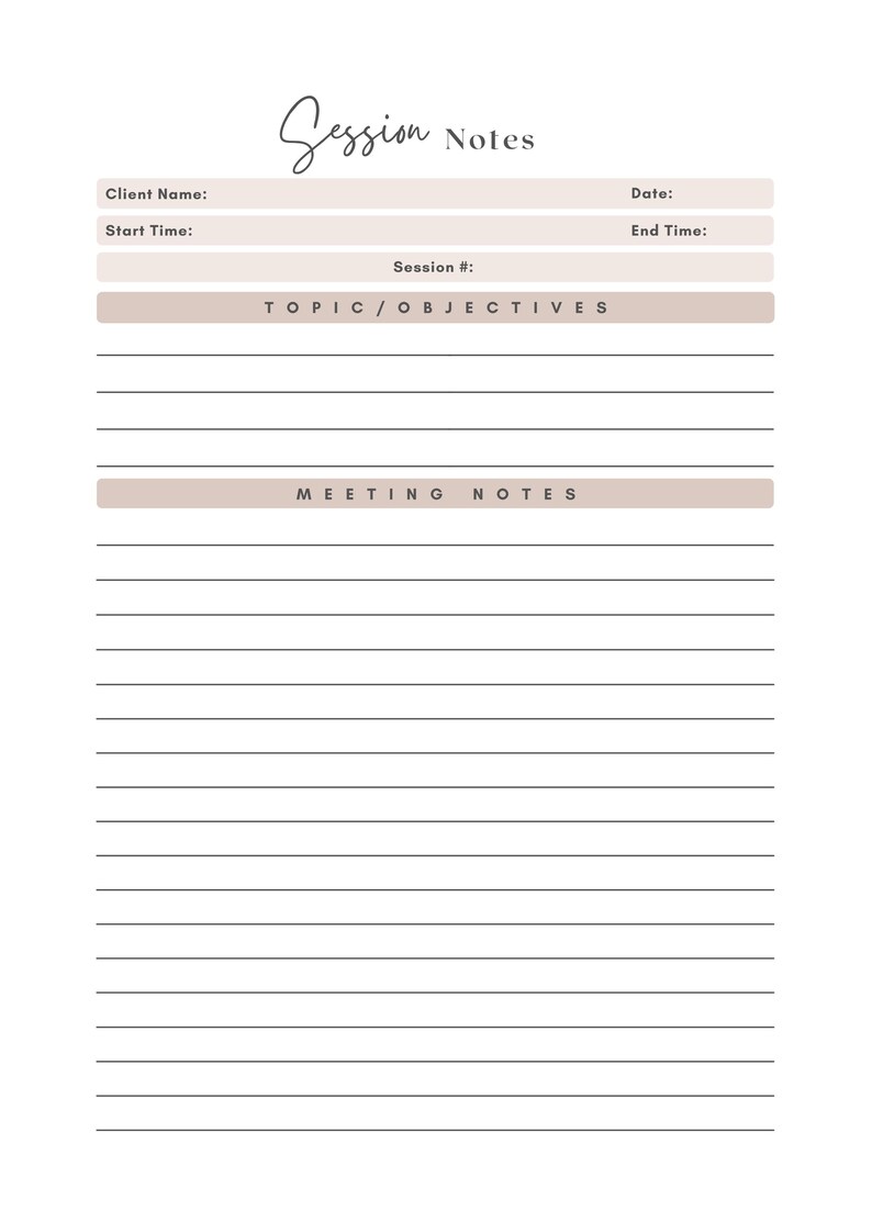 Fillable Therapy Progress Note Template: Mental Health Professionals ...