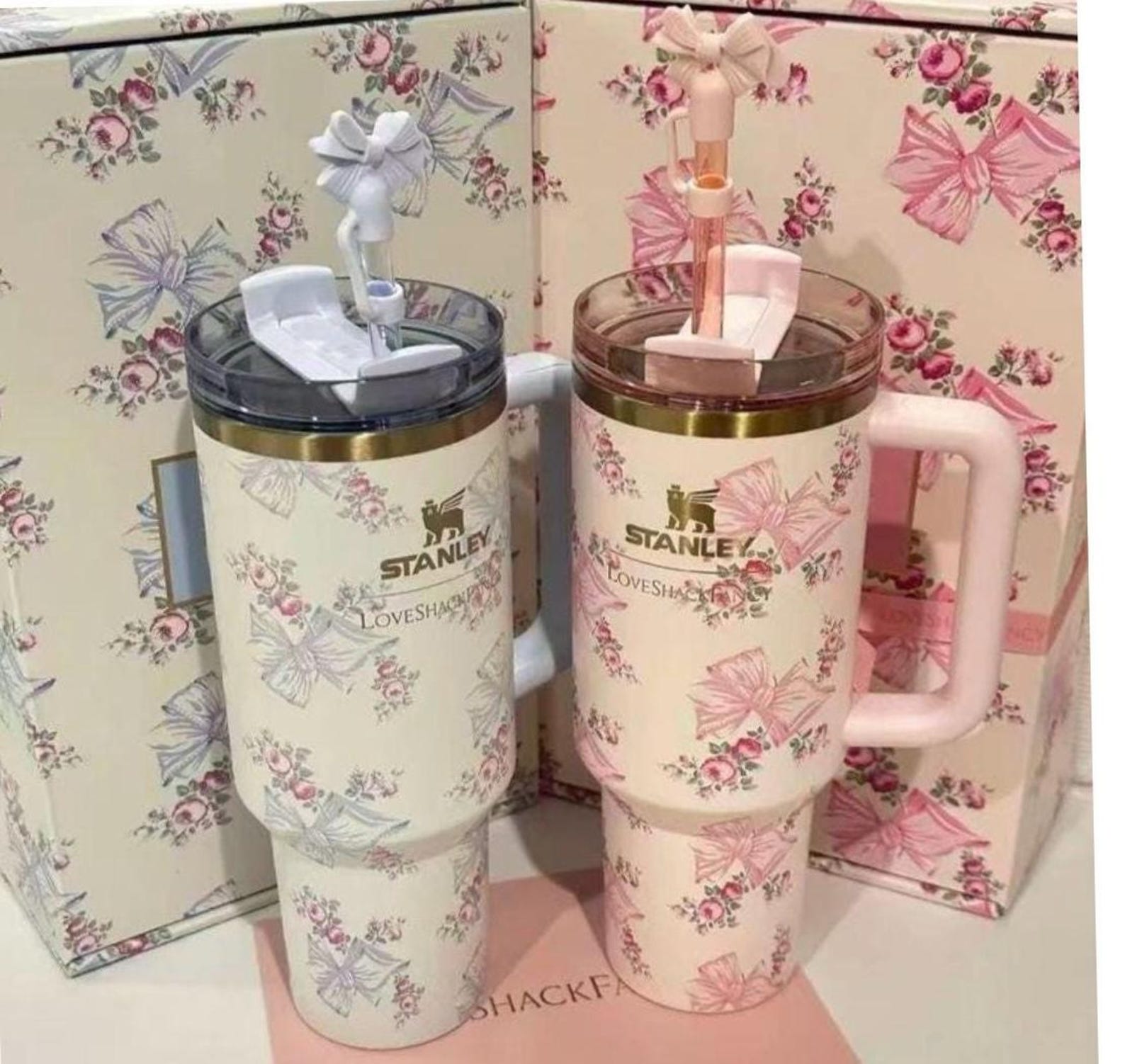 Stanley X Loveshackfancy 40 Oz Tumbler/ Multicolor / With Box & Bow ...