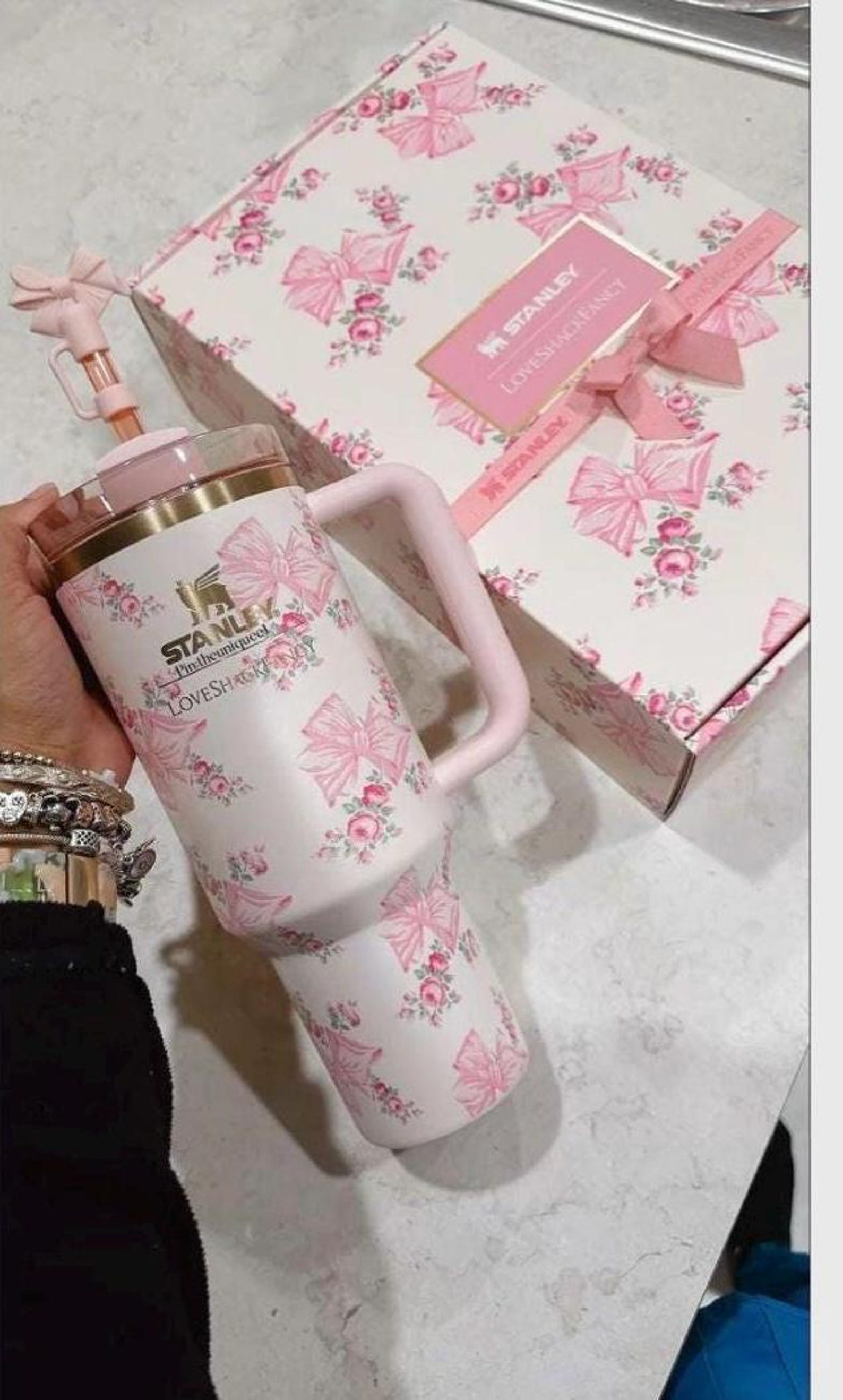 Stanley X Loveshackfancy 40 Oz Tumbler/ Multicolor / With Box & Bow ...