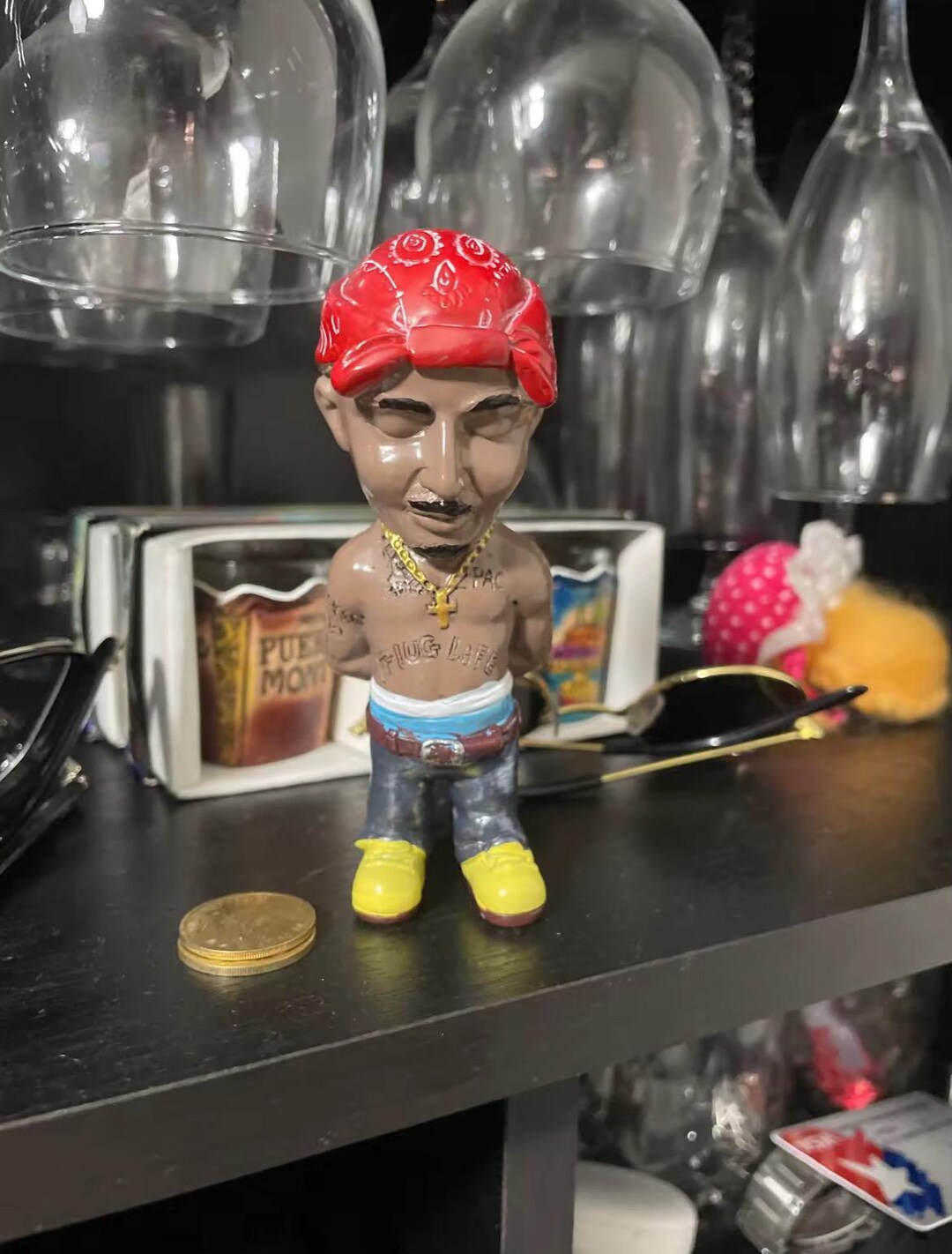 Tupac Rapper Figurine – Cool Hip Hop Star Desk & Home Decor - Etsy