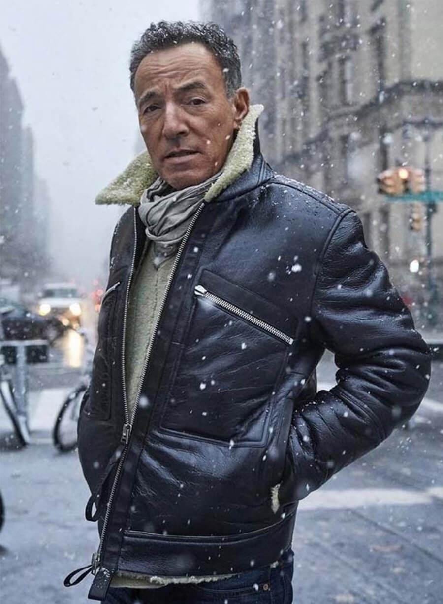 Bruce Springsteen Letter to You Black B3 Bomber Shearling Jacket - Etsy