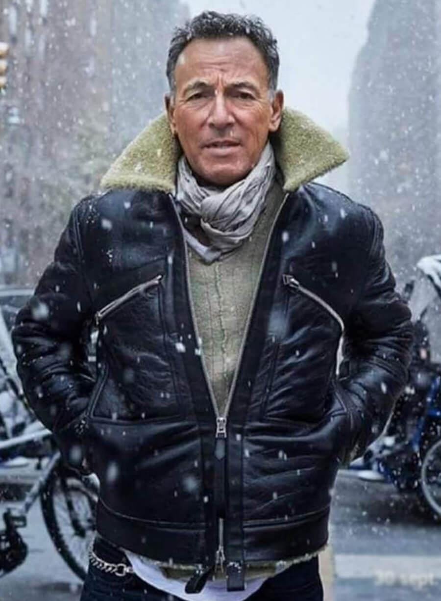 Bruce Springsteen Letter to You Black B3 Bomber Shearling Jacket - Etsy