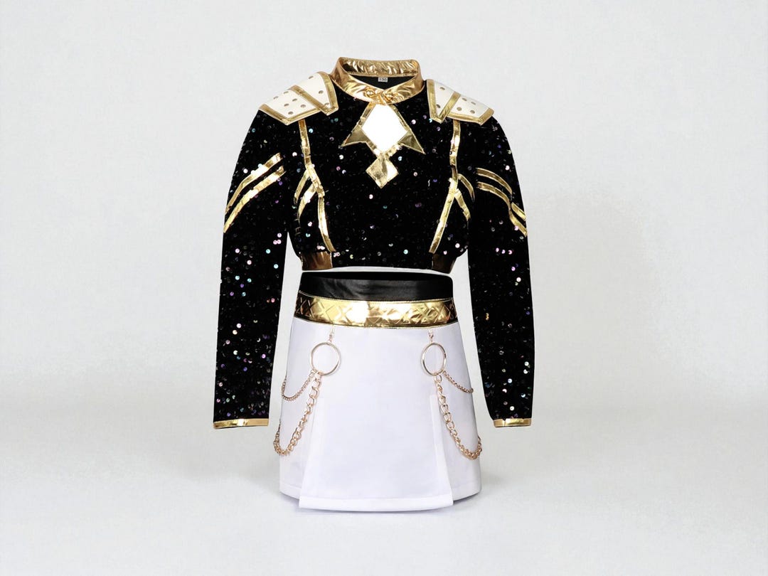 Kids K-pop Idol Costume | Black & Gold Devil Hunter Cosplay Outfit - Etsy