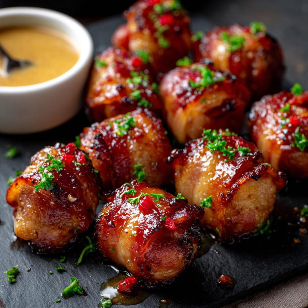 Bacon Wrapped Kielbasa Bites Recipe | Sweet & Smoky Appetizer (digital ...