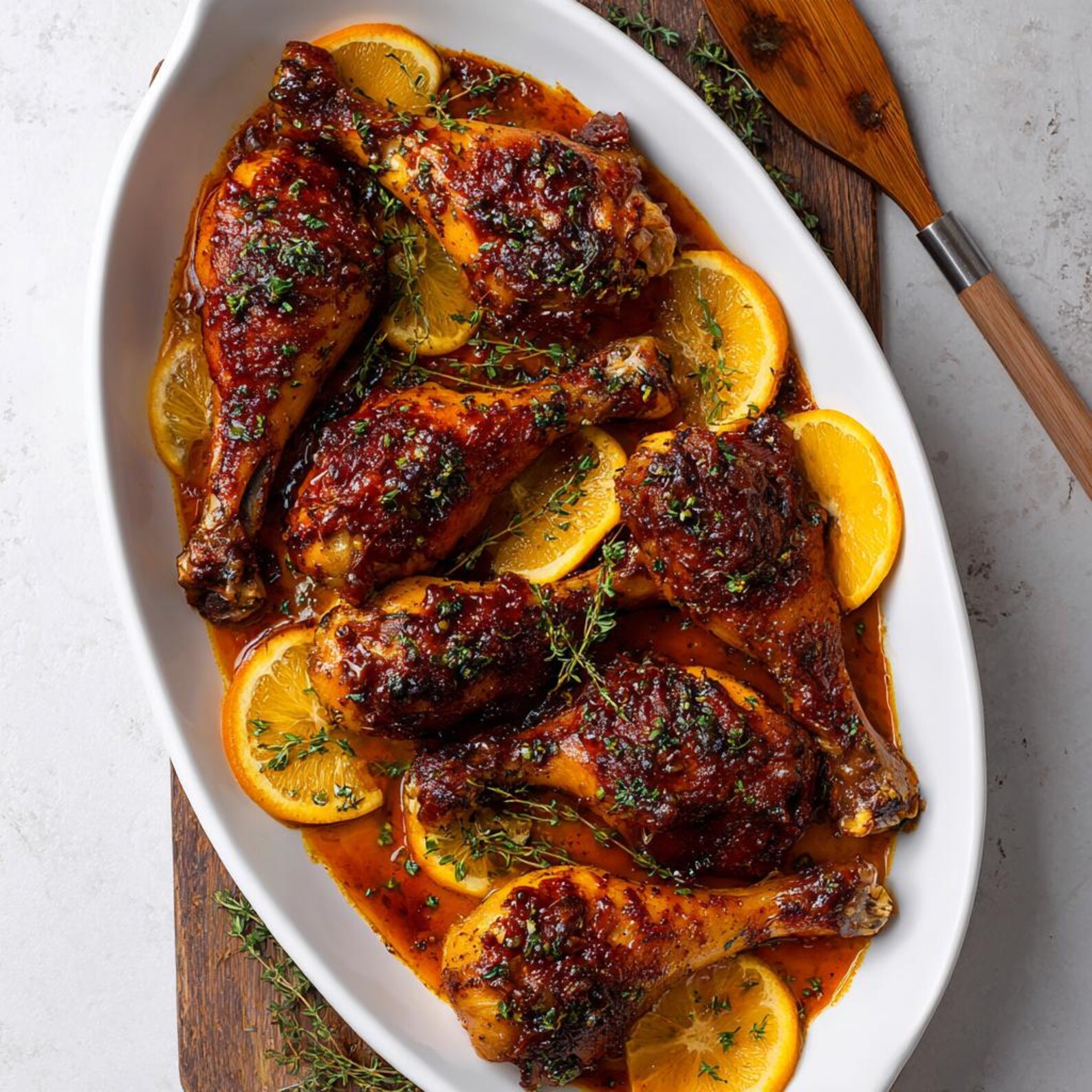 Maple Citrus Baked Chicken Legs Recipe | Southern-style (digital ...