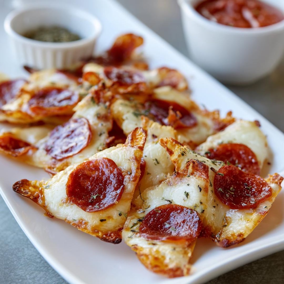 BEST RECIPE for 3-ingredient Pepperoni & Cheese Pizza Chips | Quick ...