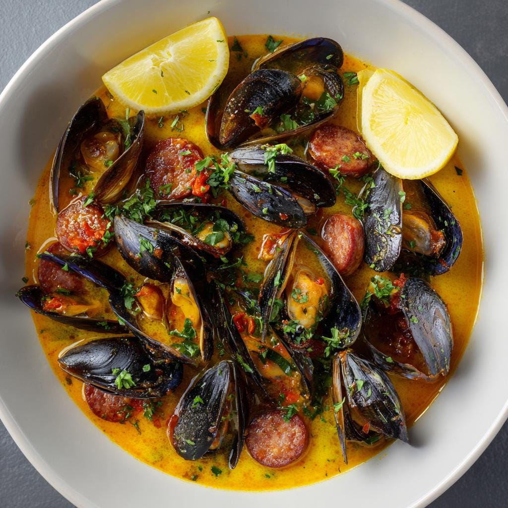Mussels With Chorizo Recipe | Spanish Seafood Stew (digital Download ...