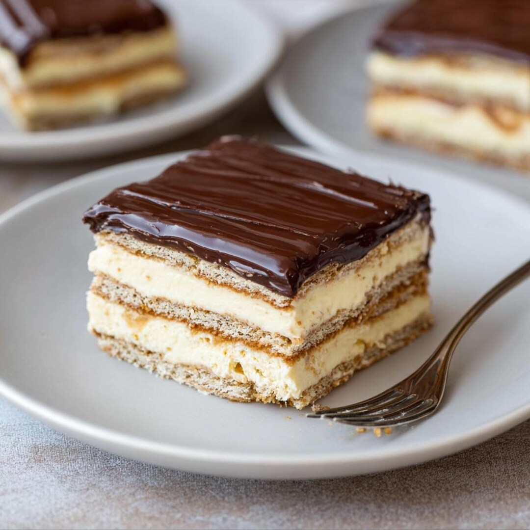 No-bake Éclair Cake Recipe | Vanilla Pudding & Chocolate Ganache ...