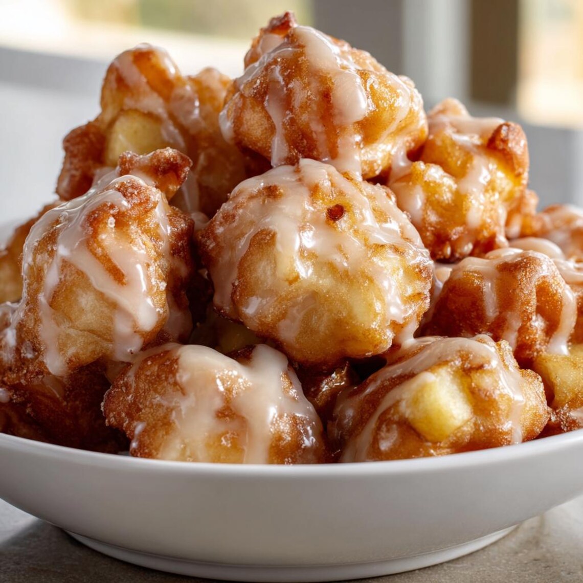 Apple Fritter Bites Recipe | Mini Cinnamon-apple Fritters With Vanilla ...