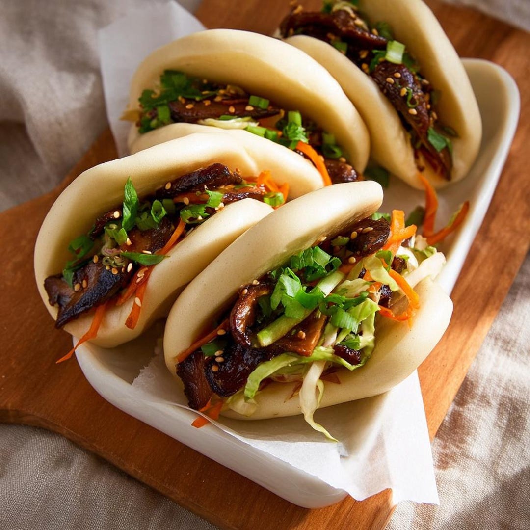 BEST RECIPE for Vegan Shiitake Bao Buns | Fluffy Steamed Buns With ...