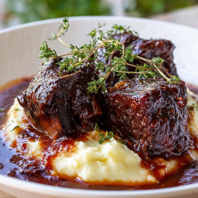 Classic Braised Short Ribs Recipe | Red Wine Sauce (digital Download ...