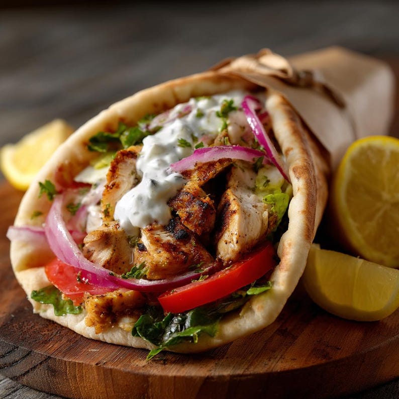 BEST RECIPE for Greek Chicken Gyros | Mediterranean Chicken Wrap With Tzatziki | Instant Digital ...