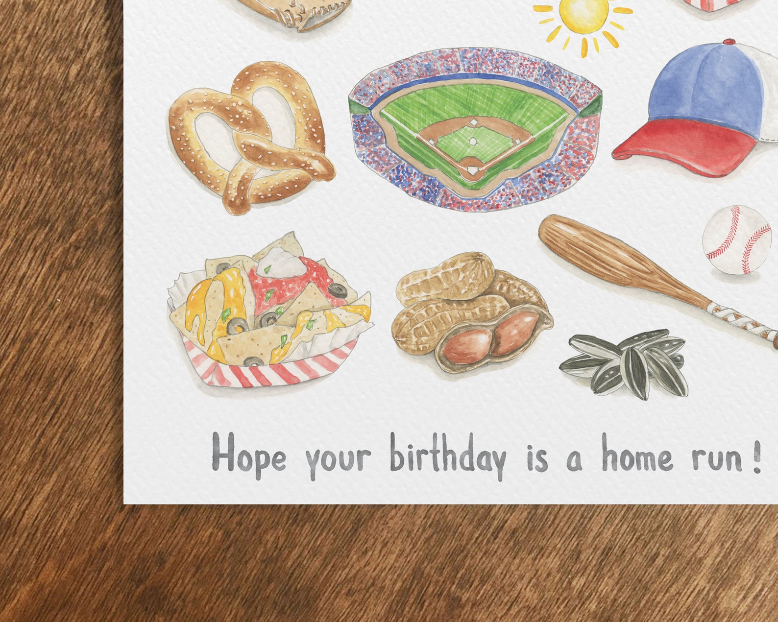 Baseball Birthday Card, Home Run Birthday Card, Baseball Birthday ...