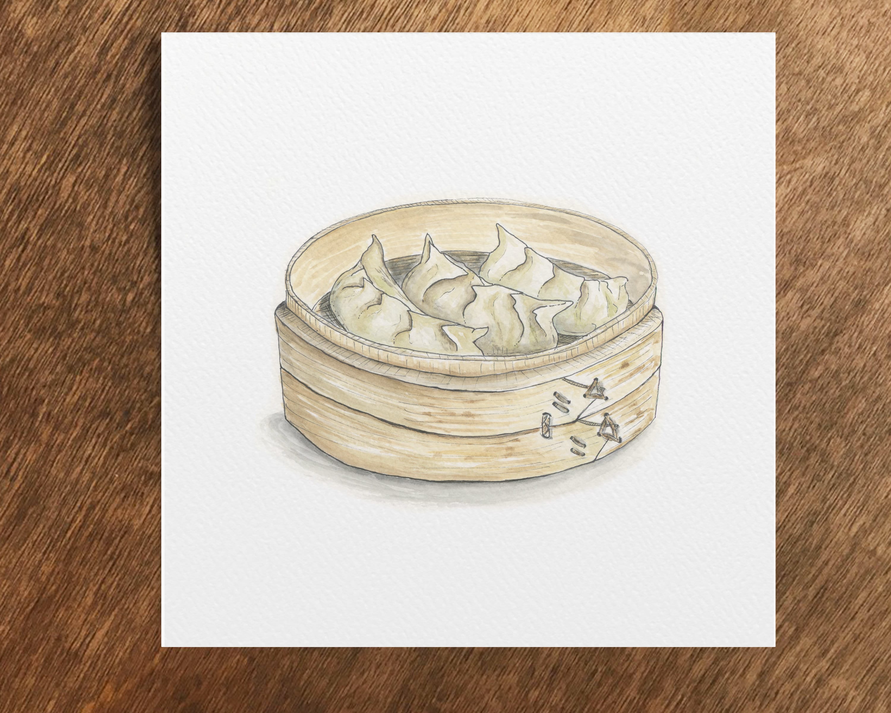 Chinese Dumplings Drawing