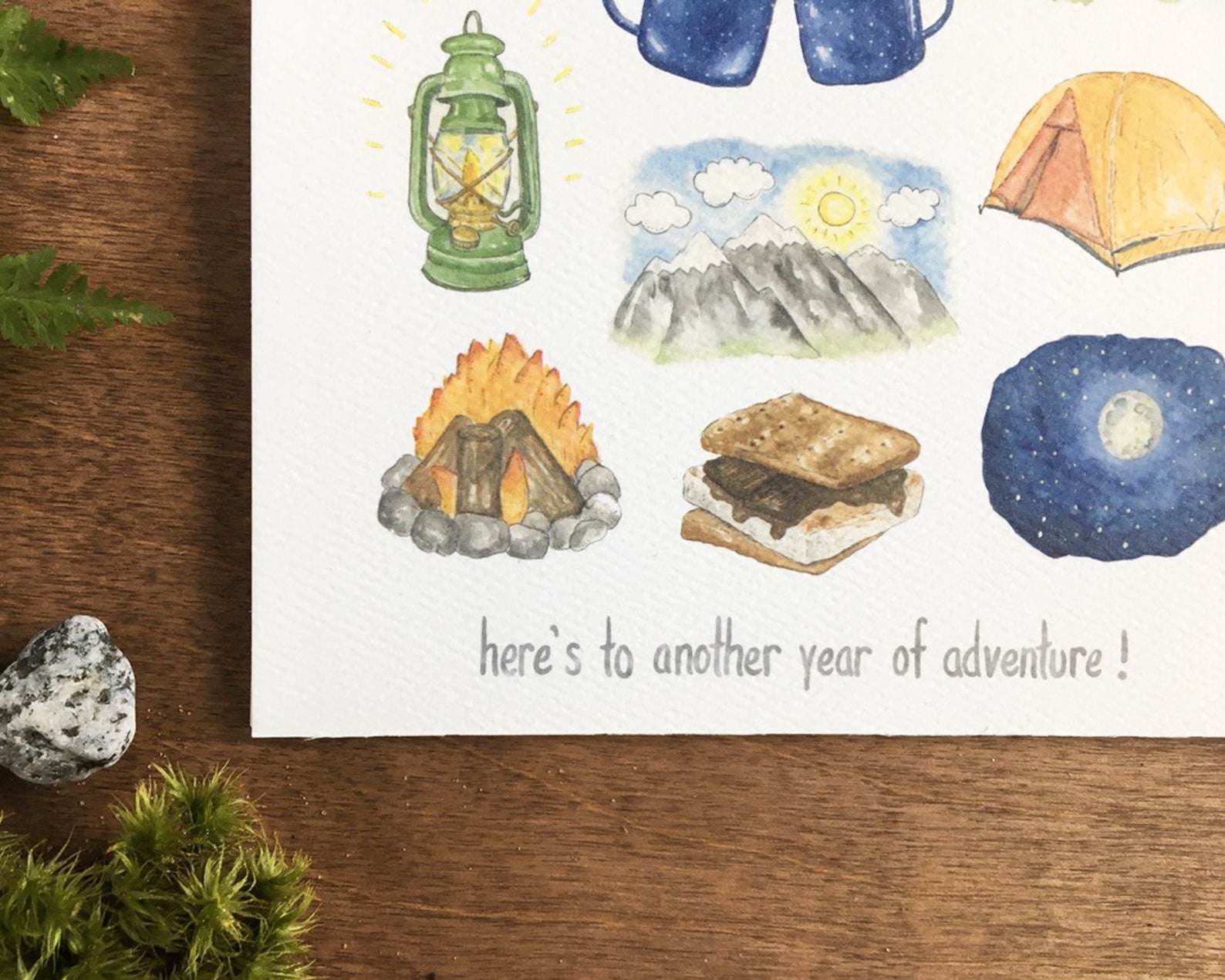 Another Year of Adventure Card, Camping Birthday, Camping Anniversary ...