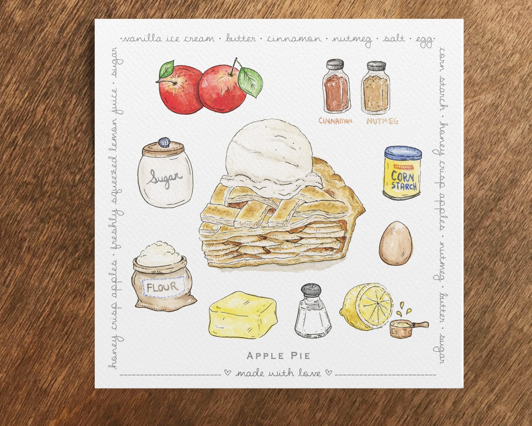 Apple Pie Card, Apple Pie Thank You, Apple Pie Birthday, Apple Pie ...