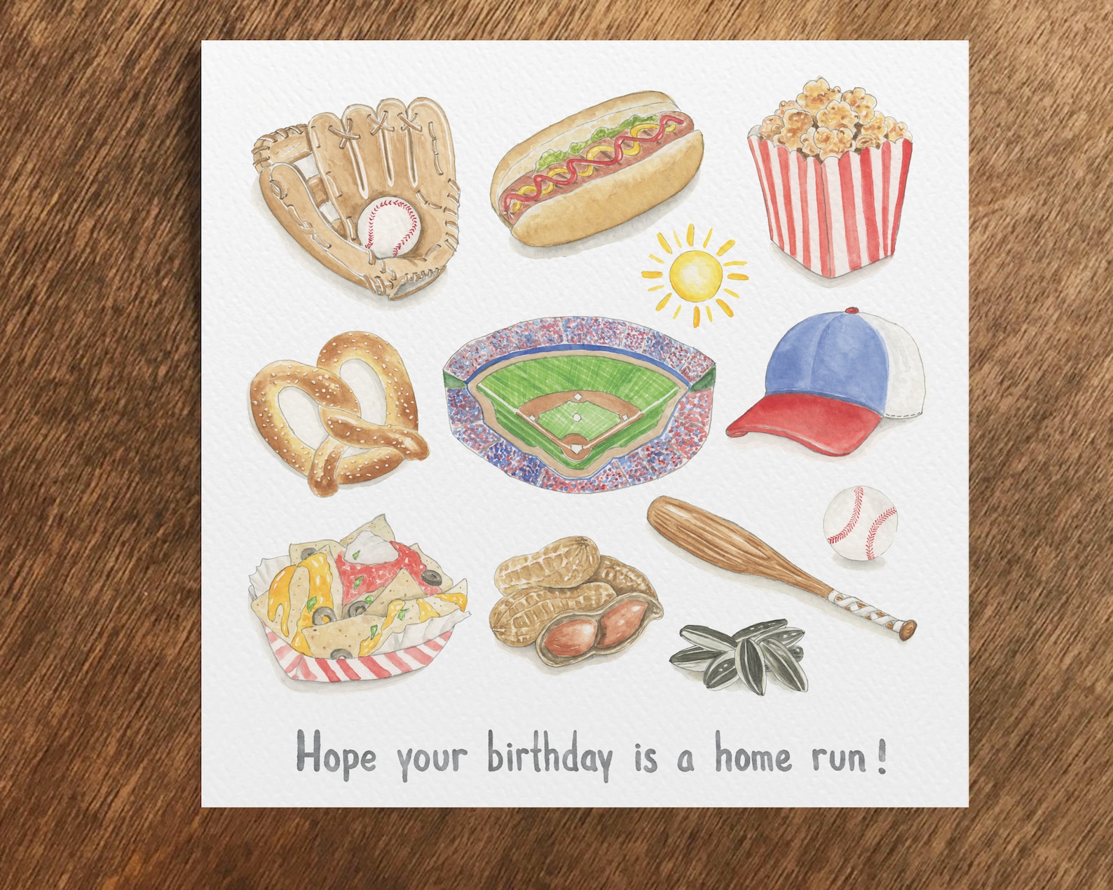 Baseball Birthday Card, Home Run Birthday Card, Baseball Birthday ...