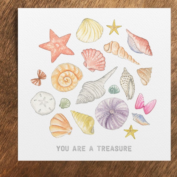 Seashell Card - Etsy