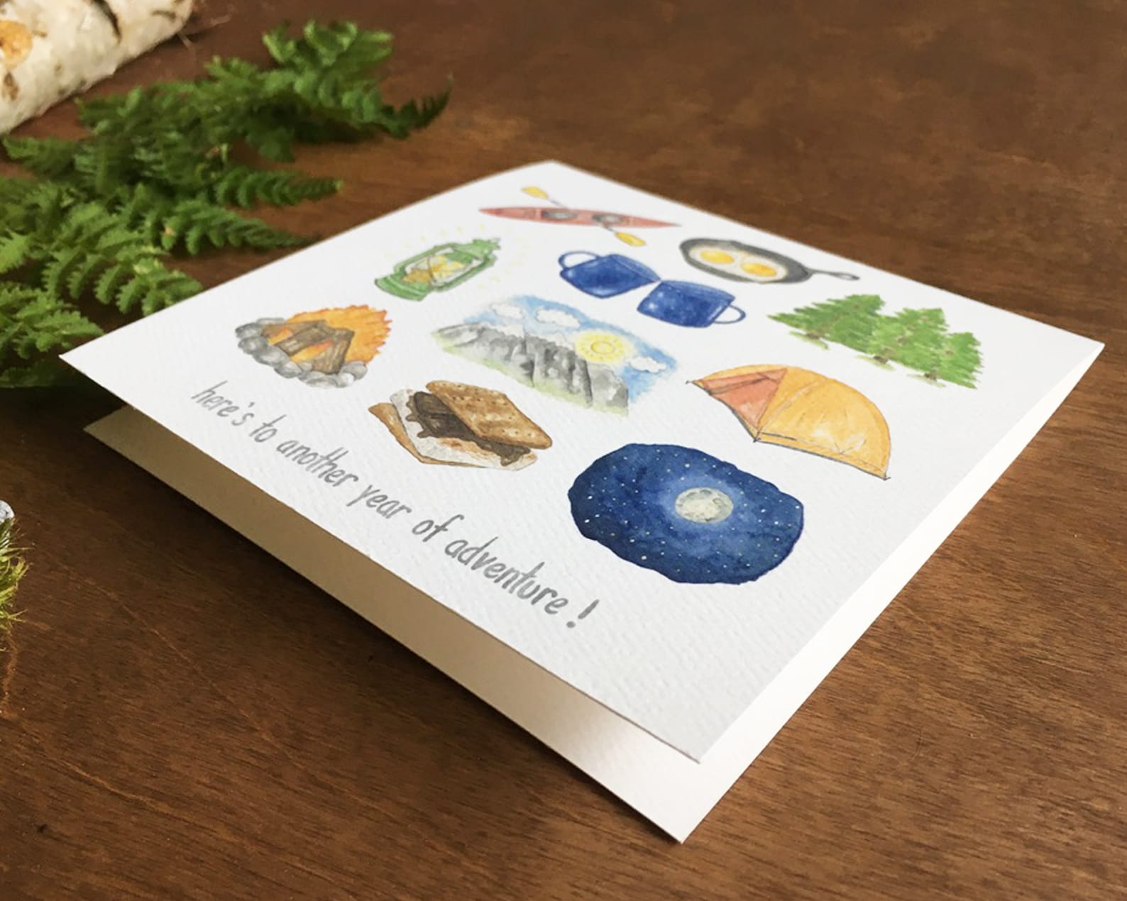 Another Year of Adventure Card, Camping Birthday, Camping Anniversary ...