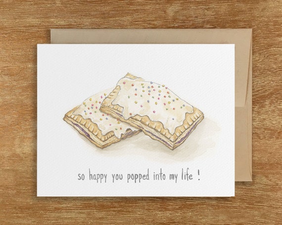 Poptart Greeting Card Friendship Poptart Friendship Food - Etsy