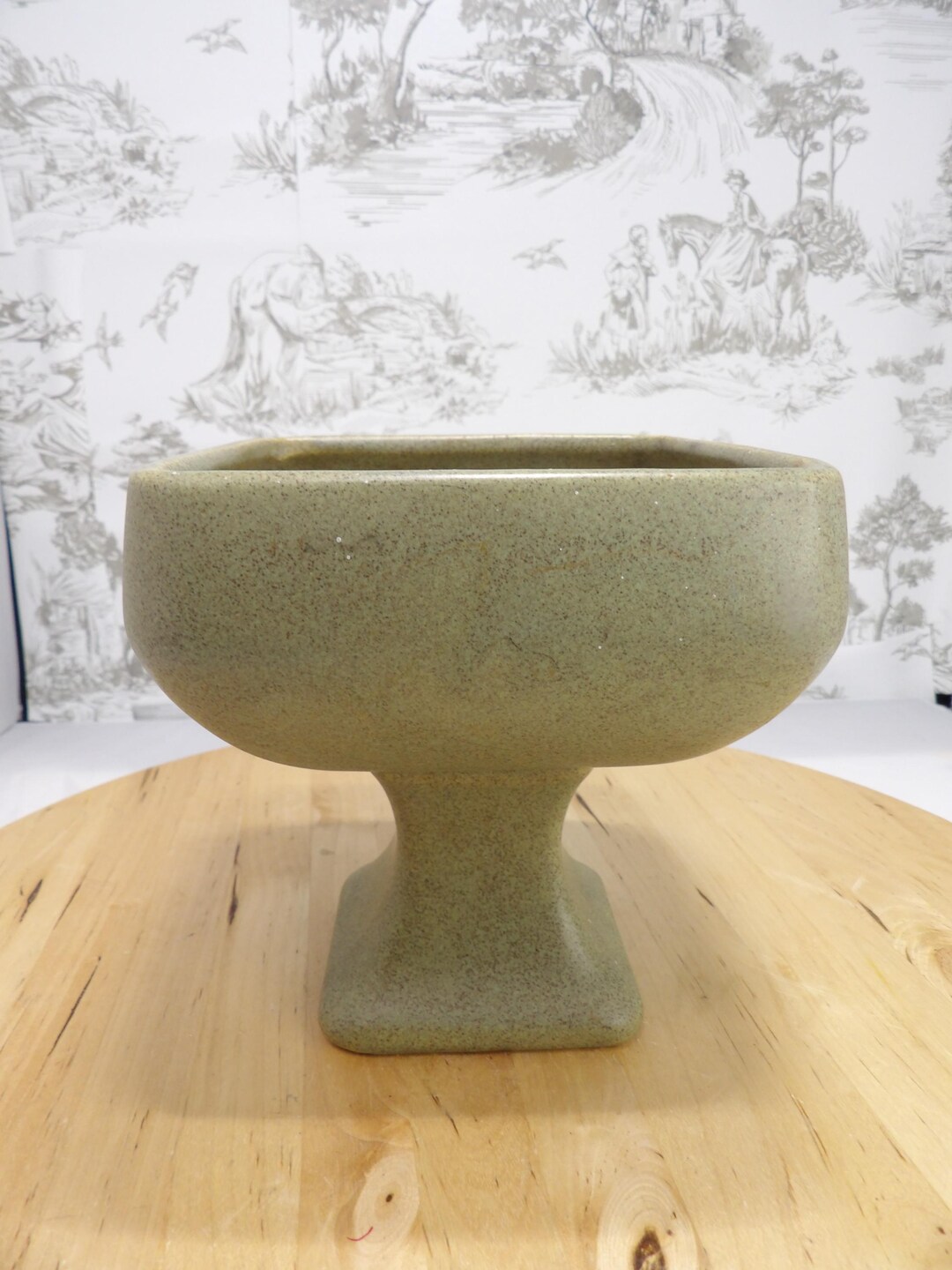 Vintage MCM Haeger Pottery Green Planter Embossed - Etsy