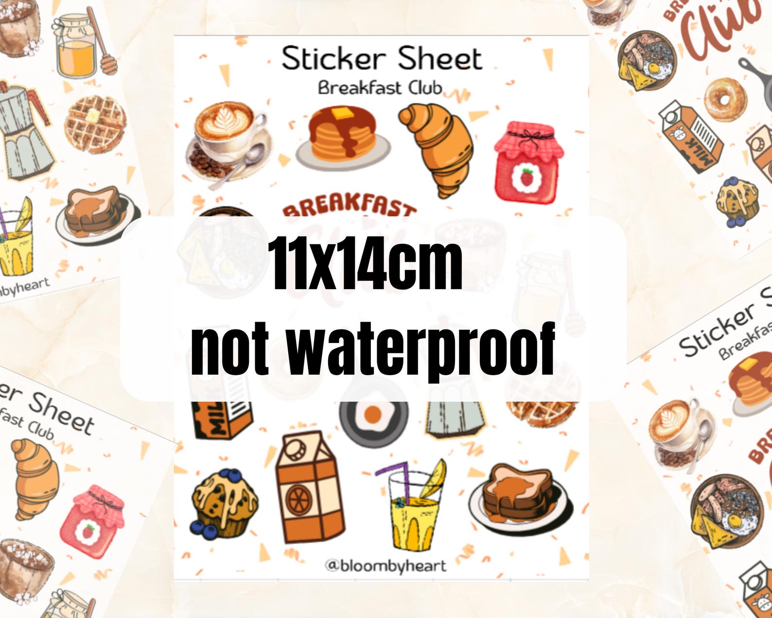 Breakfast Club Sticker Sheet | Cozy Food, Morning Journaling - Etsy