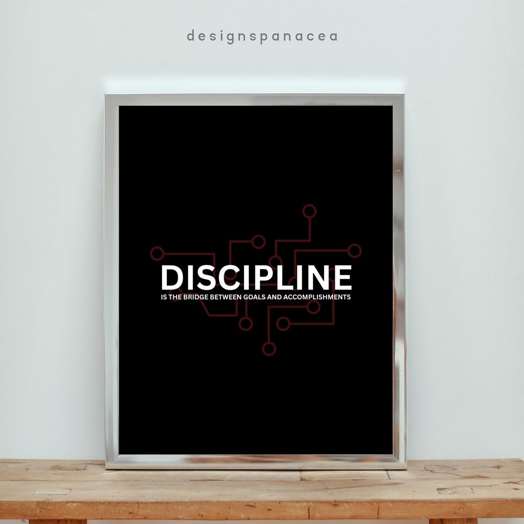 Motivational Discipline Quote Art Print: Success and Achievement ...