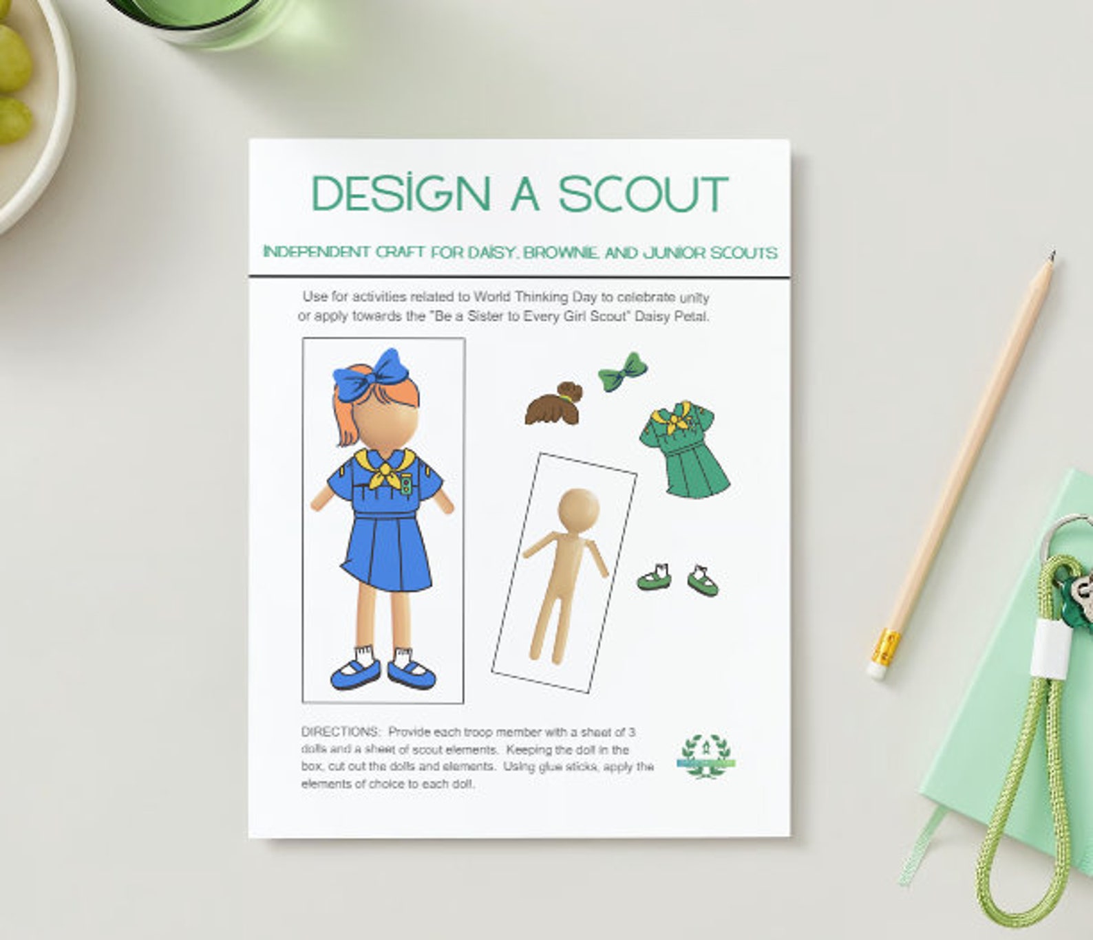 Design a Scout - Paper Doll Craft for Daisy, Brownie, and Junior Girl ...