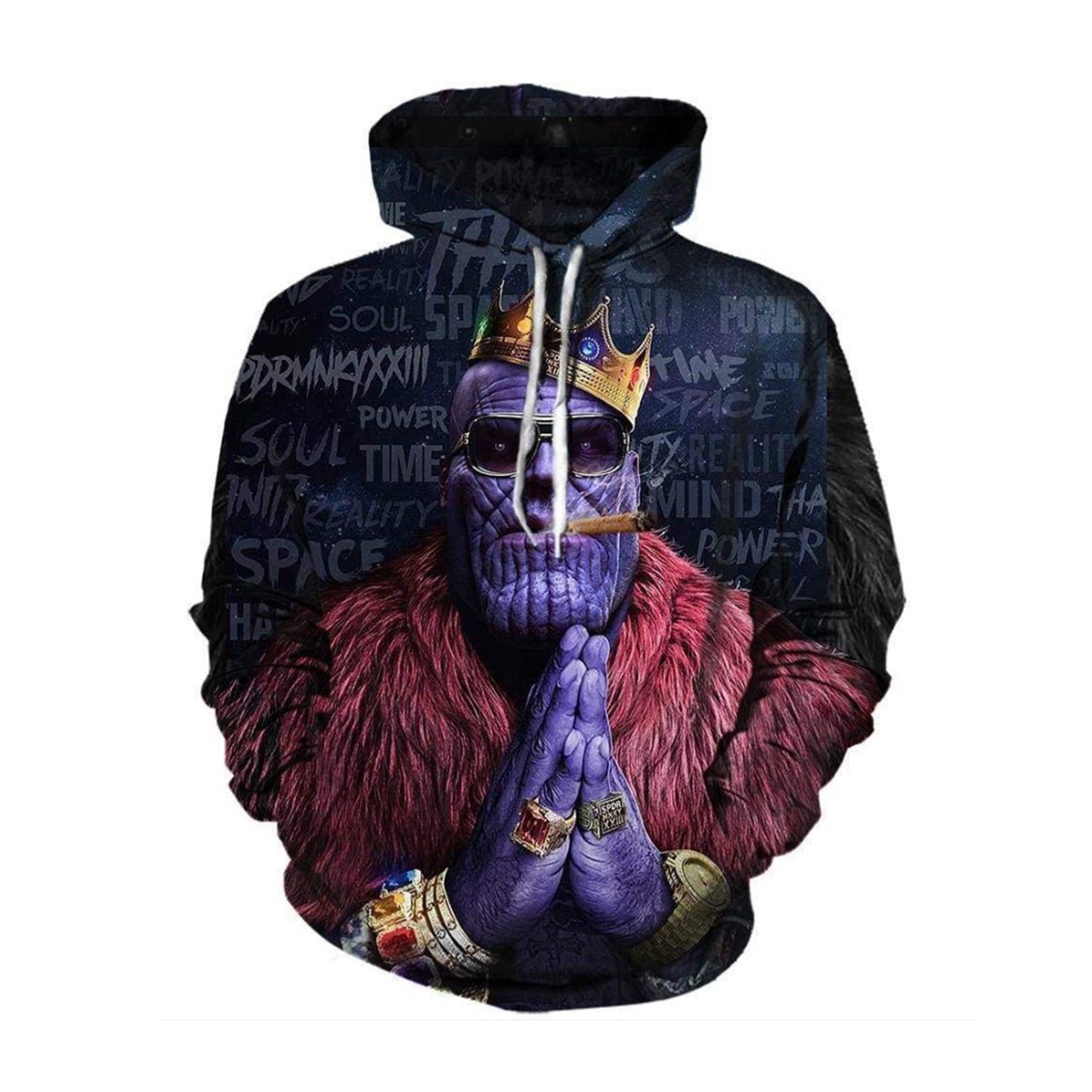 The Avengers Infinity War Thanos Hoodies, Pullover Smoking Black Hoodie ...