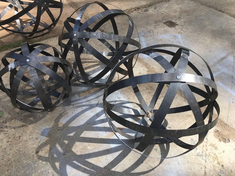 Brutal Metal Garden Ball, Bolted Sculpture Country Classic for Garden ...