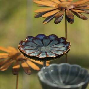 Handmade Ceramic Bird Bath, Glazed Porcelain Garden Decor, Gardening, A ...
