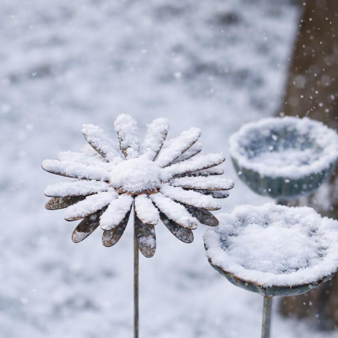 Hand Forged Chamomile Flower Stake - Rustic Garden Art - Etsy