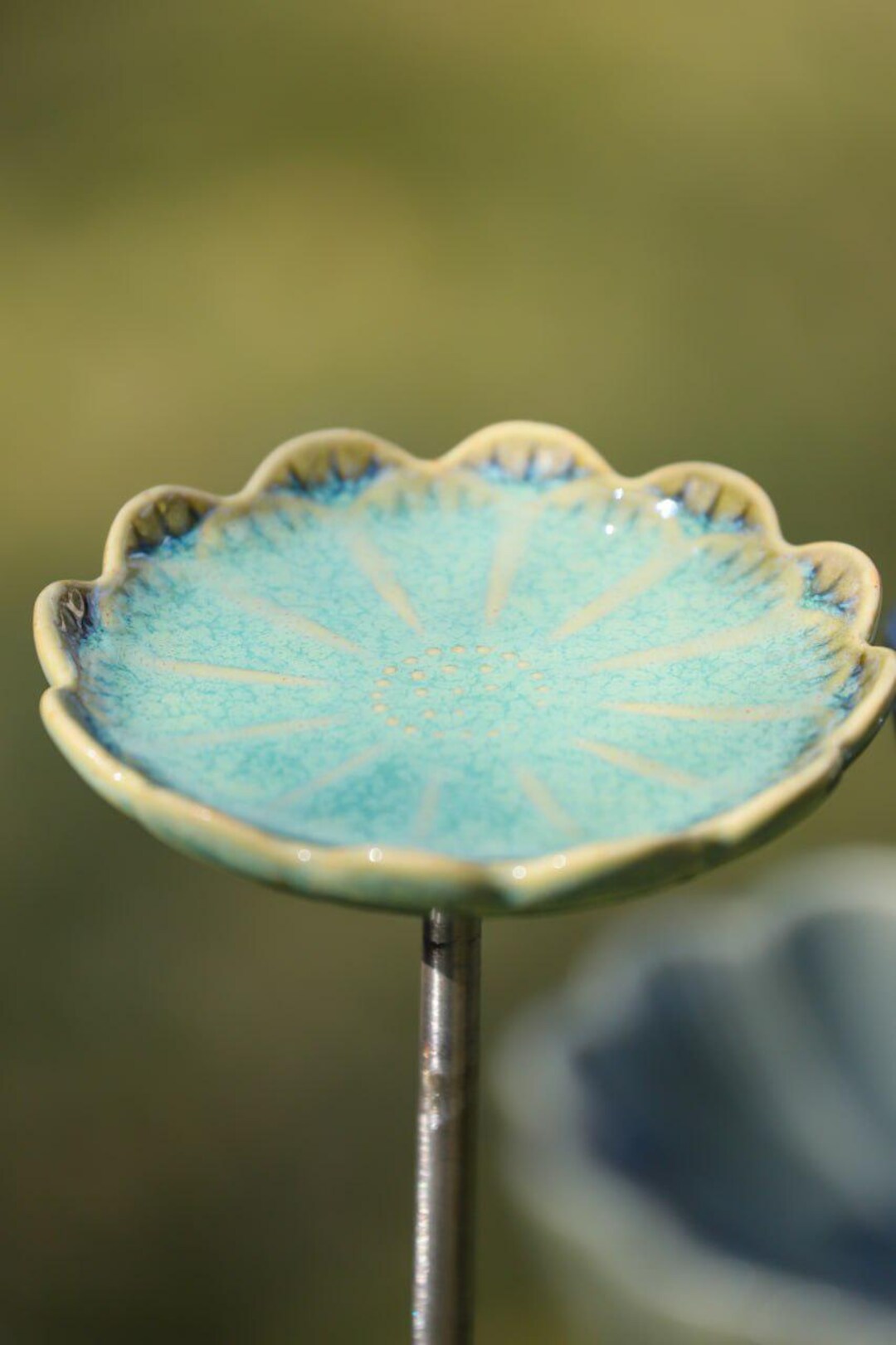Handmade Ceramic Bird Feeder, Glazed Porcelain Garden Decor - Etsy