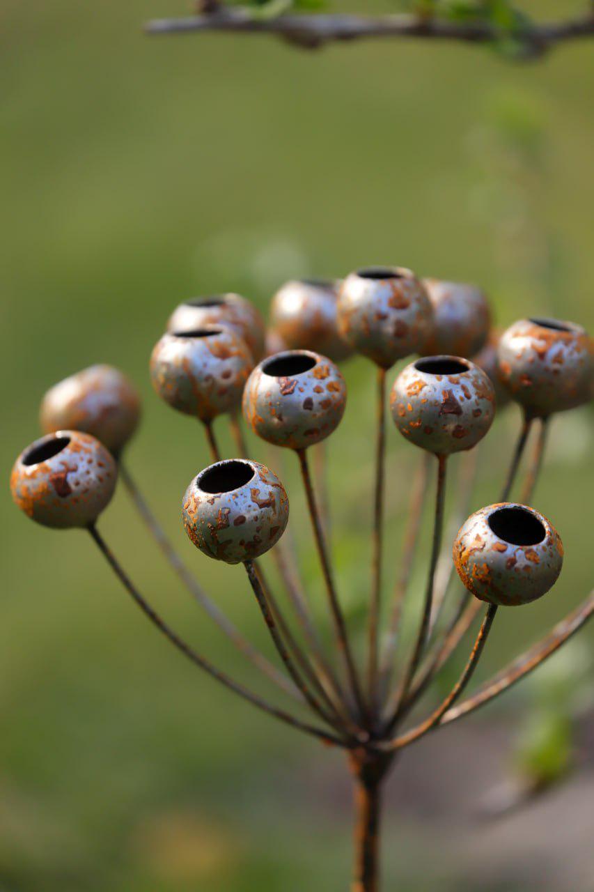 Rustic Metal Flower Garden Stake: Handmade Exotic Bloom. - Etsy