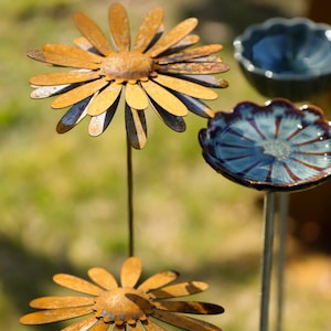 Handmade Ceramic Bird Bath, Glazed Porcelain Garden Decor, Gardening, A ...