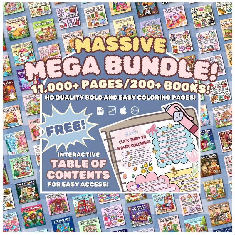 Coloring Book Page Pdf - Etsy