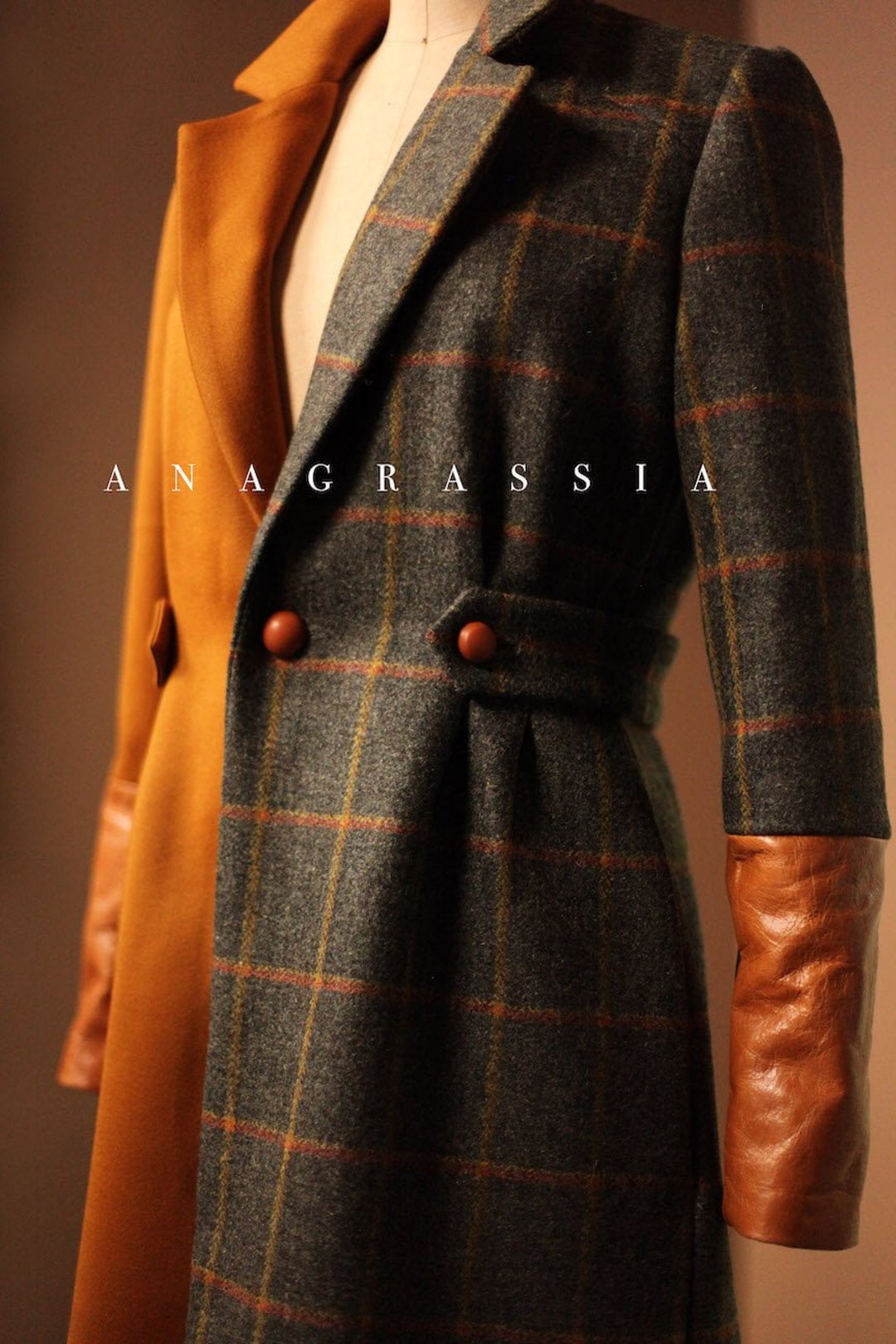 Gold Tweed Leather Jacket - Etsy