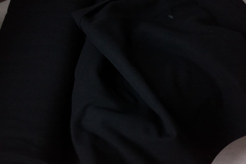 Black Wool Fabric - Etsy