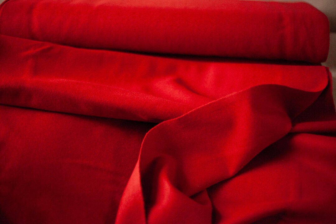 Ruby Wool Fabric - Etsy