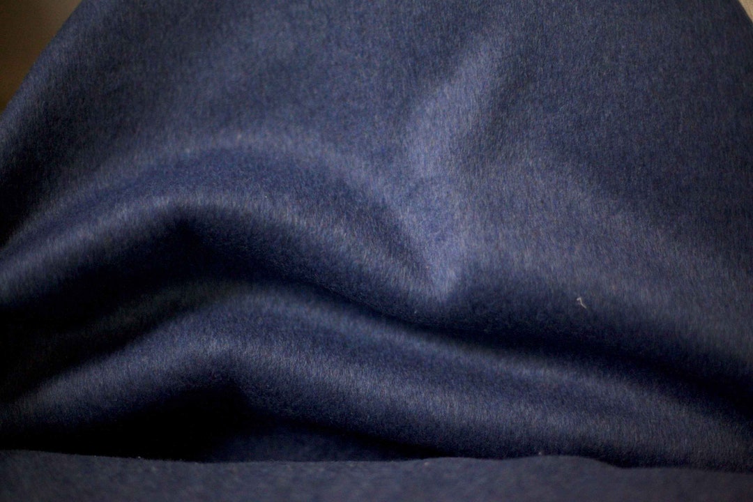 Heathered Blue Wool Cashmere Fabric - Etsy