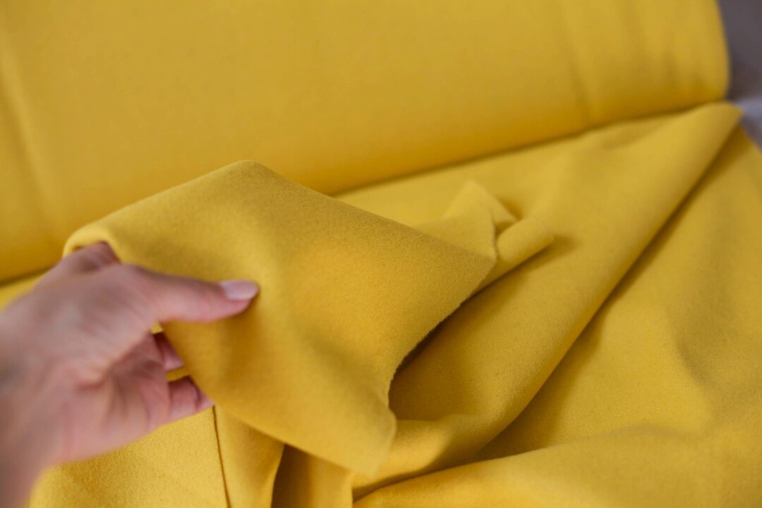 Yellow Pure Wool Fabric From Lanacot Collection for Marcus Fabrics - Etsy
