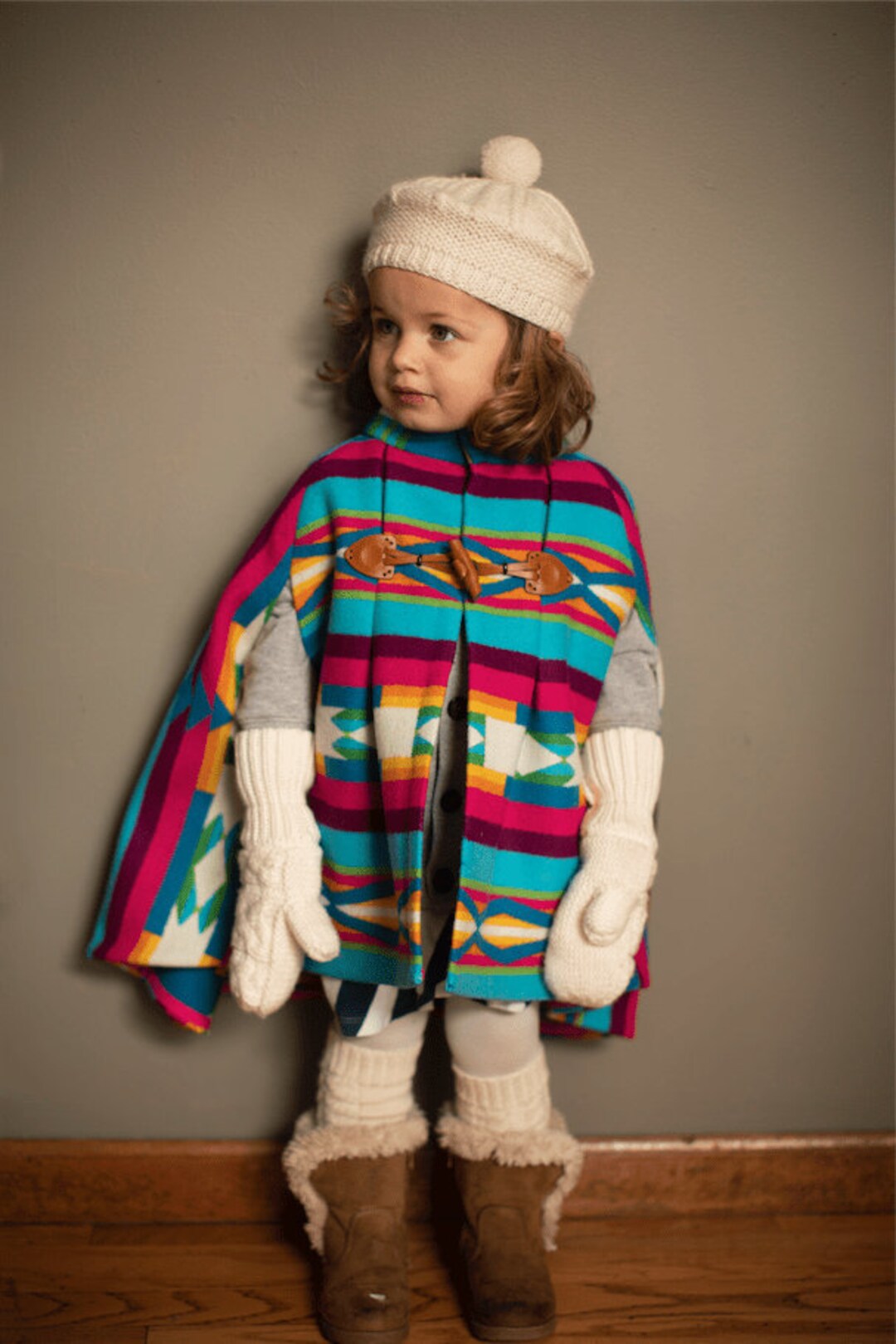 Rainbow Wool Cape and Colorful Outerwear for Kids girls & Boys - Etsy